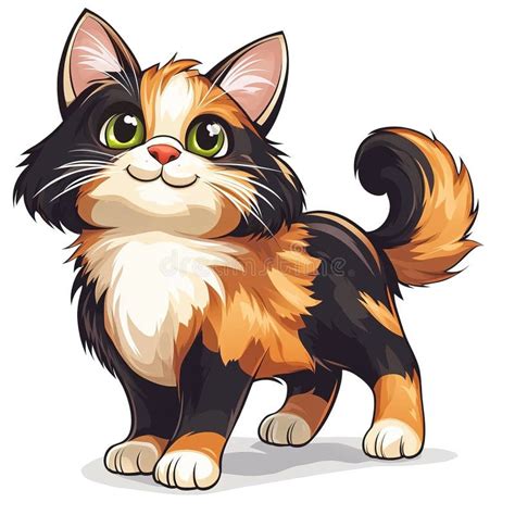 Generated Fluffy Calico Cat Stock Illustrations 944 Generated Fluffy