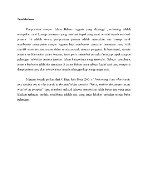 Pendahuluan Assignment Pendahuluan Pemposisian Ataupun Dalam Bahasa Inggeris Yang Dipanggil