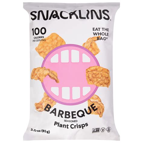 Snacklins Bbq Multi Plant Crisps 3 Oz Pack Of 12