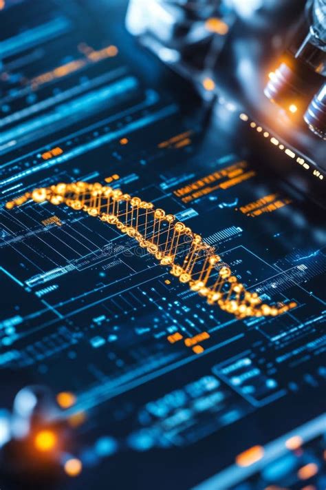 Advanced Gene Editing Technology Showcased Through A Digital Interface