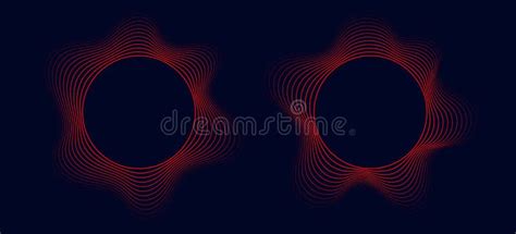 Round Sound Wave Frames Circular Lines Pattern Radial Curvy Shapes