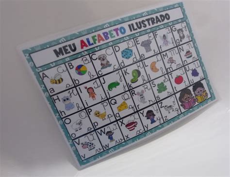 Cartazes Ilustrados Do Alfabeto Escolar Tamanho A4 Elo7