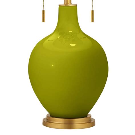 Color Plus Toby Brass 28 High Olive Green Table Lamp 95p84 Lamps Plus