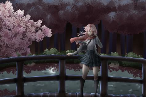 Zero Two Sakura Lake By Mealbug On Deviantart