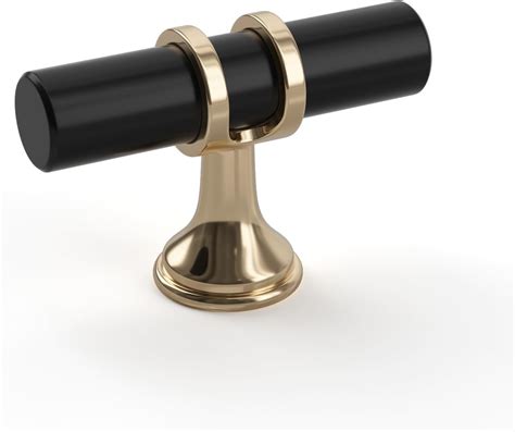 Freeamg 20 Pack Black And Gold Cabinet Knobs Black Cabinet Handles Brushed Gold Drawer Knobs