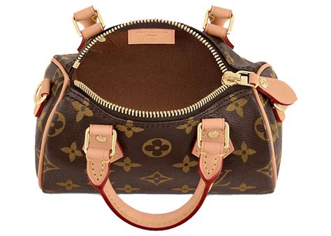 Louis Vuitton Nano Speedy Monogram Canvas Brown In Coated Canvas With