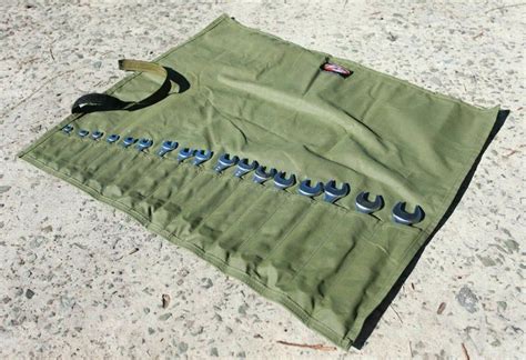 Spanner Tool Roll Standard 17 Pocket Australian Made With Australian Canvas Surquip