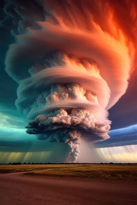 Massive Tornado Stock Illustration Illustration Of Thunderstorm