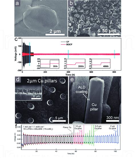 Sem Images After Plating Of Lithium Metal At 05 Mah Cm 2 A And