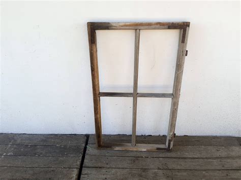 Antique Farmhouse Brown Window Frame Wooden Frames Wall Decor Etsy