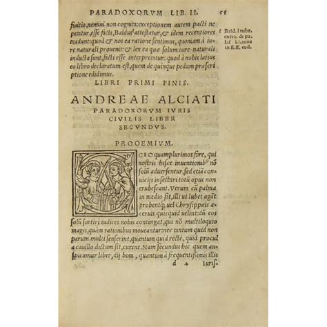 Andreae Alciati Paradoxorum Ad Pratum Libri Sex Eiusdem In Libros