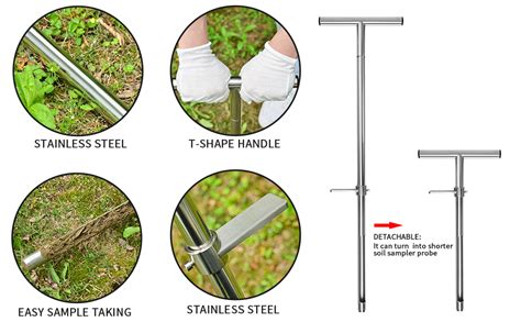 Tiryiuou Soil Sample Probe 36 Inch Soil Probe Rod Ground