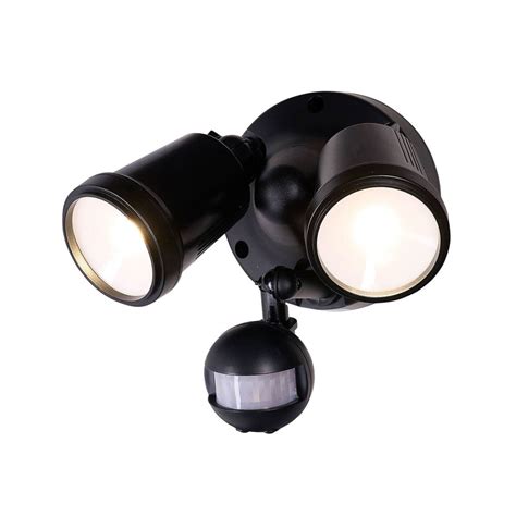 Brilliant Black Raptor Iii Led Diy Twin Security Light With Sensor