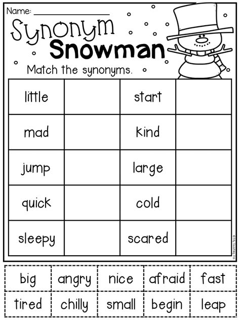 Synonyms Worksheet 1st Grade 1st Grade Antonyms And Synonyms