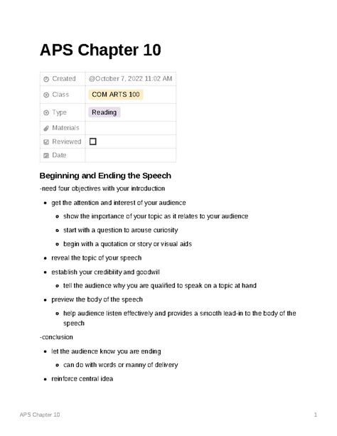 Aps Chapter 10 Aps Chapter 10 1 Aps Chapter 10 Created Class Com Arts 100 Type Reading
