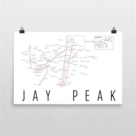 Aeticon Canvas Jay Peak Ski Map Art Jay Peak Vermont Jay Peak Trail Map Jay Peak Ski Print