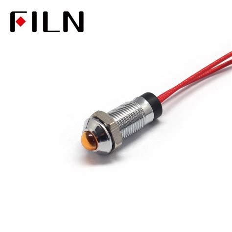 8mm Ip65 Red Led Metal Signal 12 Volt Indicator Light For Bike Filn Yueqing Yulin Electronic
