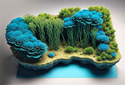 Free Photo 3d Marine Algae