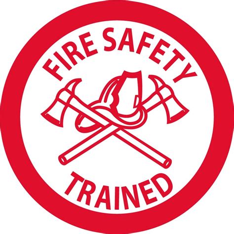 Fire Safety Trained Hard Hat Label Hh72