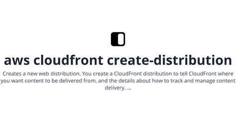 Aws Cloudfront Create Distribution Fig