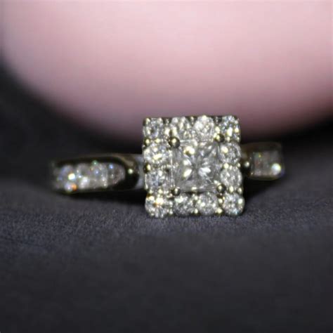 14ctw 14k White Gold Princess Cut Diamond Wedding Set Size 6 Cert