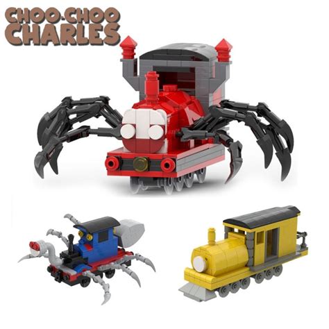 Choo Choo Charles Moc Building Blocks Set Spider Train Toy Horrors Game
