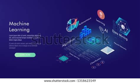 Machine Learning Ai Data Mining Algorithm Stock Vector Royalty Free
