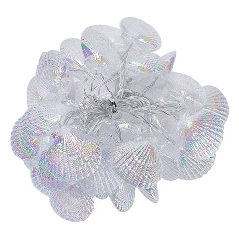 Moocorvic Decorative String Lights Beach Seashell Ocean Theme 9 84 Ft 20 Warm White Led Battery
