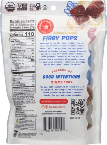 Made In Nature® Organic Figgy Pops™ Banana Fruit And Nut Snack 38 Oz