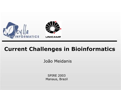 Ppt Current Challenges In Bioinformatics Powerpoint Presentation