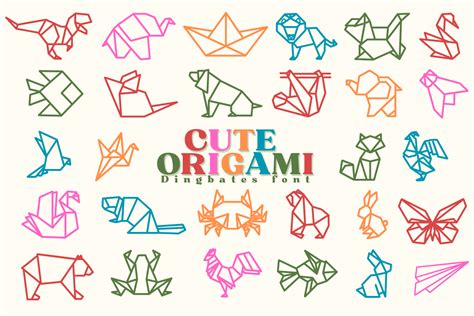 Cute Origami Font By Chonada · Creative Fabrica