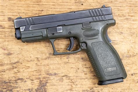 Springfield Xd 357 Sig Police Trade In Pistol With Od Green Frame