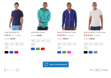 how to set different pagination mode layered navigation for magento 2