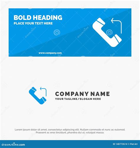 Answer Call Incoming Solid Icon Website Banner And Business Logo