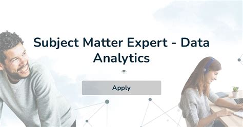 Subject Matter Expert Data Analytics At Idesign