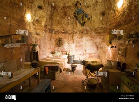 Display Of Old Opal Miners Room Desert Cave Hotel Coober Pedy Outback