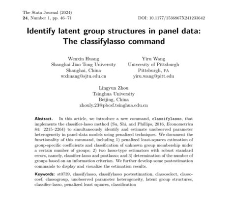 Paneldataanalysis Classo Latentgroupanalysis Dr Hasraddin Guliyev Phd