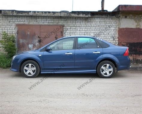 Накладки на пороги (юбки) Ford Focus 2 (Форд Фокус 2, ФФ2) купить с ...