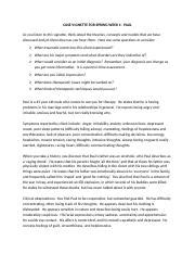 Case Vignette For Spring Week Docx CASE VIGNETTE FOR SPRING WEEK PAUL As You Listen To