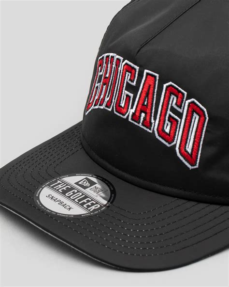 Shop New Era Chicago Bulls The Golfer Snapback Cap In Black Fast