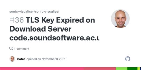 Tls Key Expired On Download Server Code Soundsoftware Ac Uk · Issue 36 · Sonic Visualiser Sonic