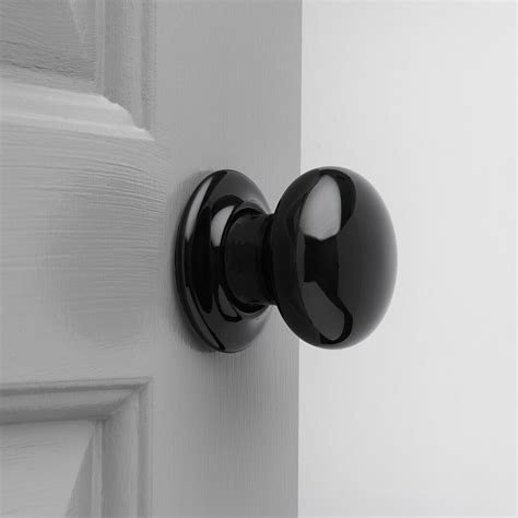 Ceramic Black Door Knobs