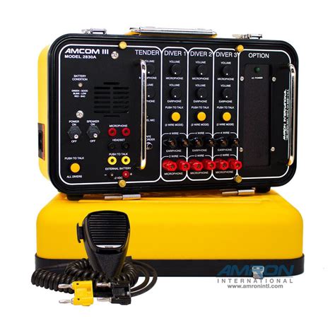 Amron Amcom Iii 2830a 11 Three Diver Rechargeable Portable Communicato