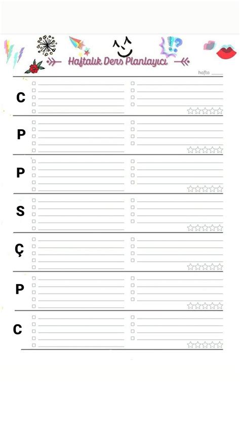 Floral Arrow Planner Haftalık Planlayıcı Planner Sayfaları Ders çalışma Ipuçları
