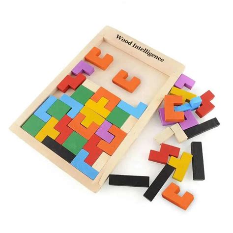 Wooden Puzzle Colorful Intelligence Block Puzzle Blocks Game Toys