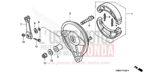 Panneau De Frein Arriere De Shadow Vt125c Candy Glory Red U R101 De 1999