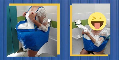 This Brides Genius Ikea Bag Hack For Peeing In A Wedding Dress Has