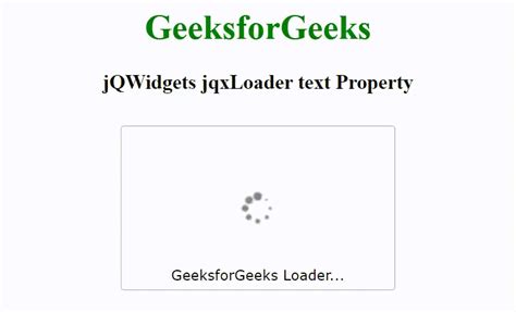 Jqwidgets Propriété De Texte Jqxloader Stacklima