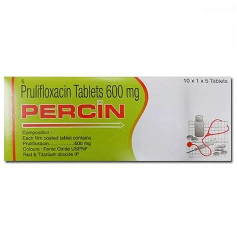 Percin Prulifloxacin 600mg Tablet Packaging Size 1x10 At Rs 6999