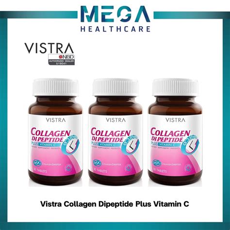 ซื้อvistra3ขวด Vistra Collagen Di Peptide Plus Vitamin C Dipeptide Di Peptide Shopee